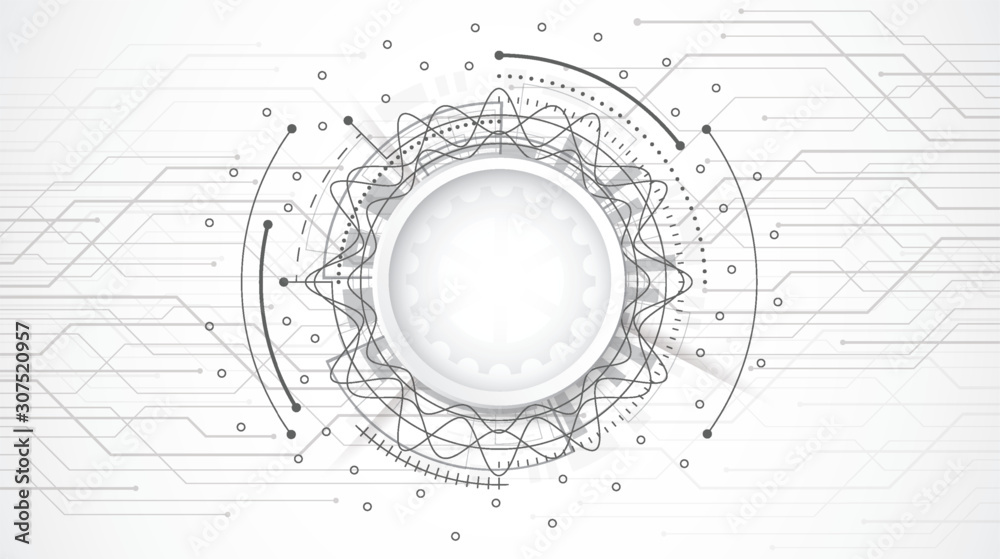 Abstract 3d design background with technology dot and line circuit ...