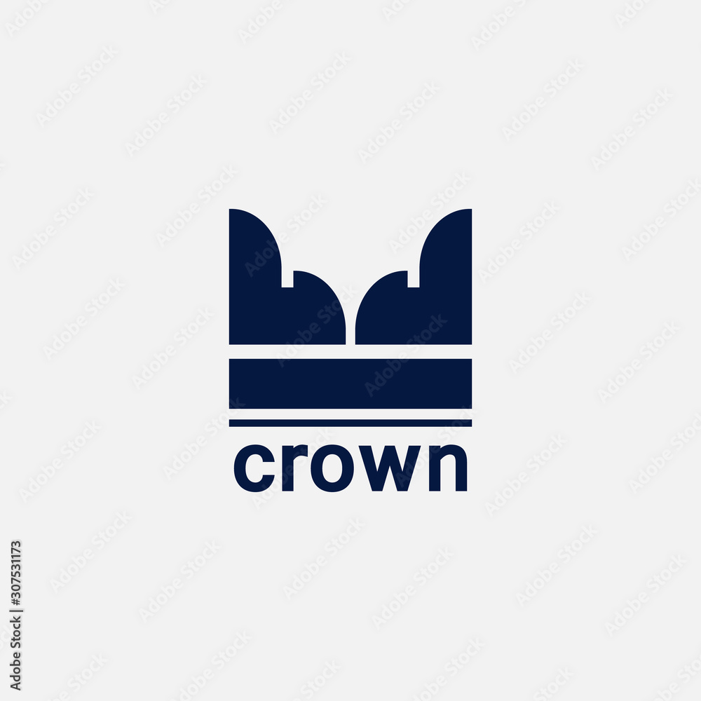 Crown logo minimalism template for business company or branding ...