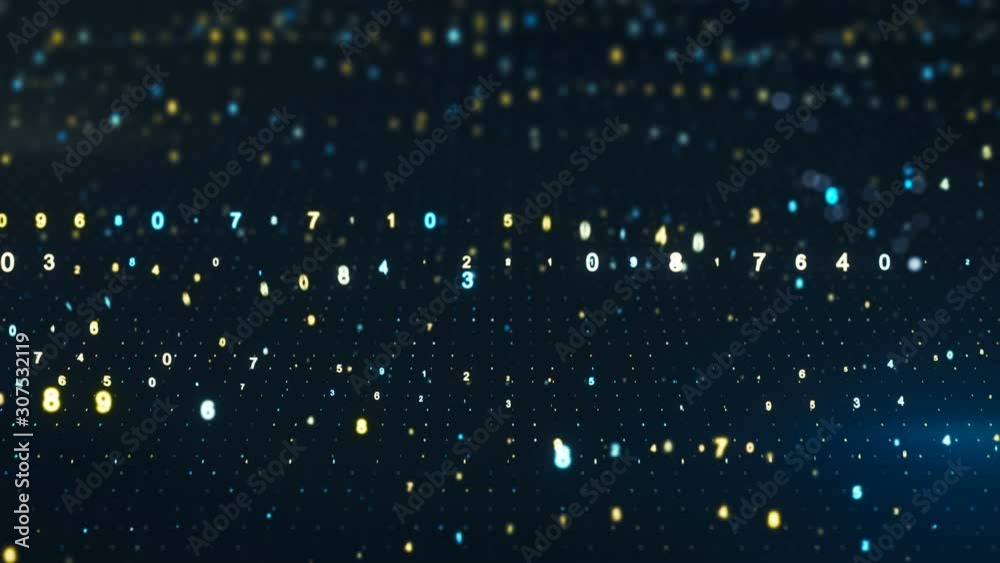 Floating numbers. Futuristic big data information technology concept ...
