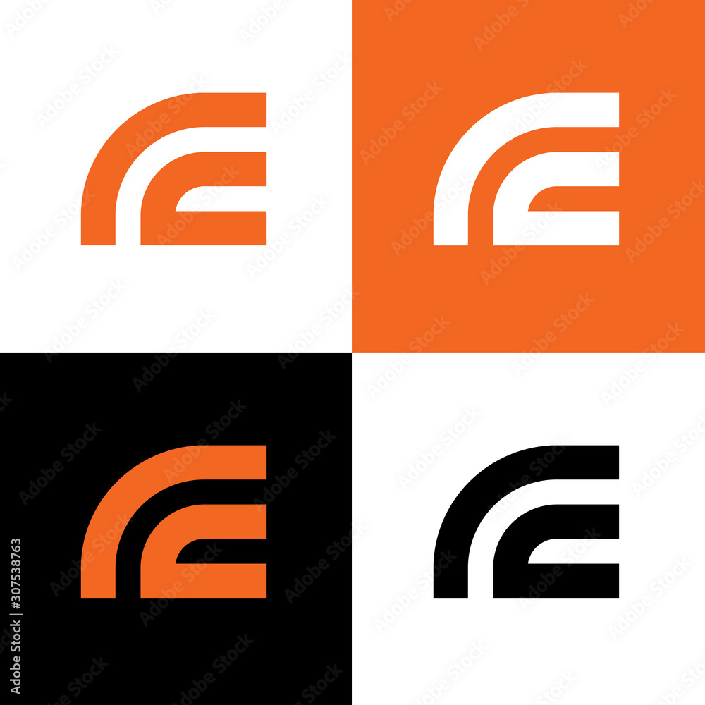 Initial letter rc logo design template - Vector Stock Vector | Adobe Stock