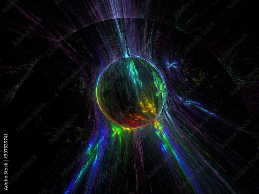 3d Illustration - brilliant glowing spherical ball of light, plasma ...