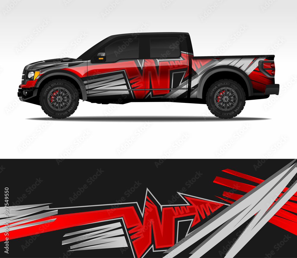 Car wrap decal design vector, for advertising or custom livery WRC ...