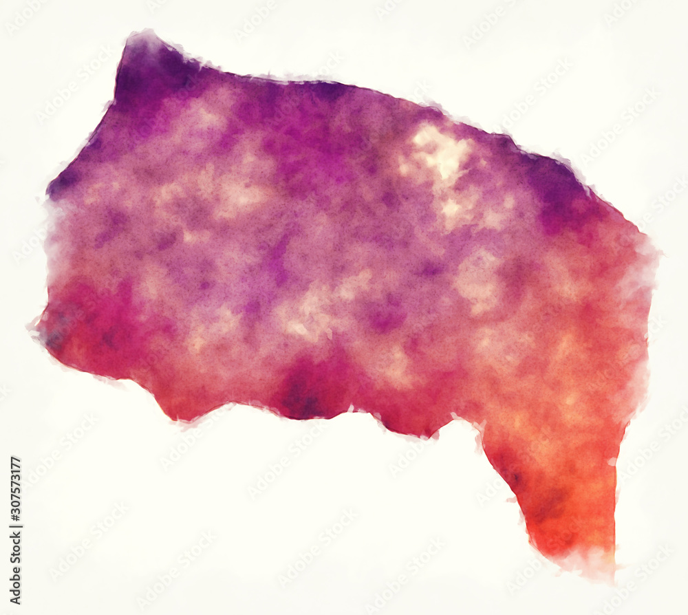 Sirte district watercolor map of Libya Stock Illustration | Adobe Stock