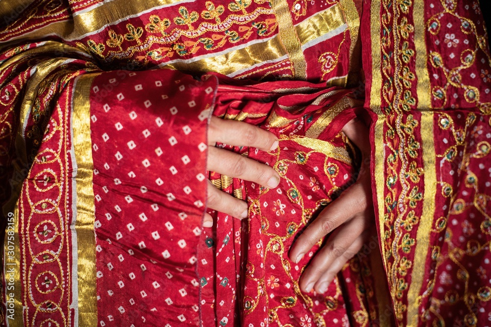 Sari detail Stock Photo | Adobe Stock