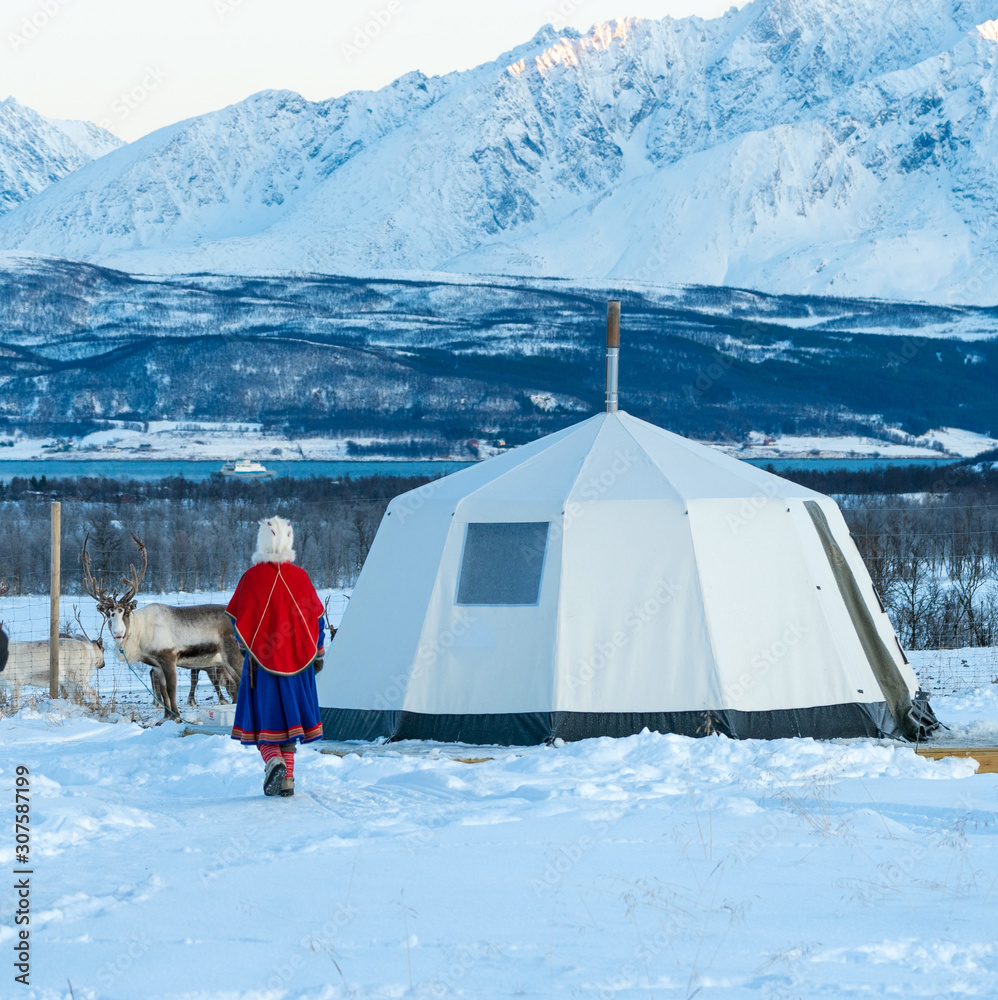 Modern Sami home. look alike Sami Tent, Tromso,Tromso Lapland Stock ...