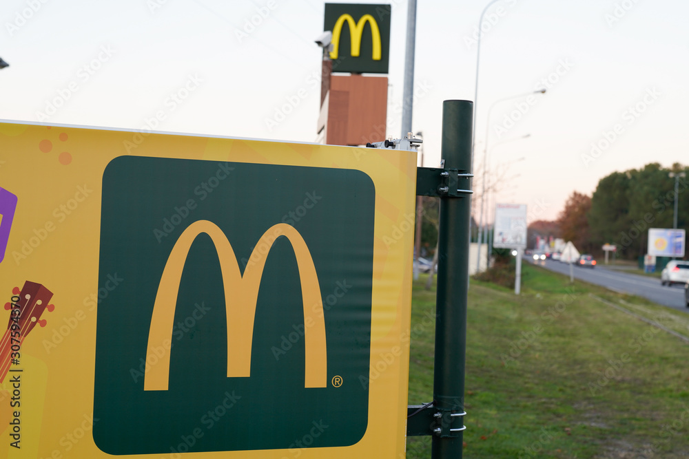 McDonalds logo store sign chain of hamburger fast food restaurants ...