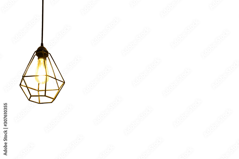Decorative ceiling lights / hanging lights on white background with ...