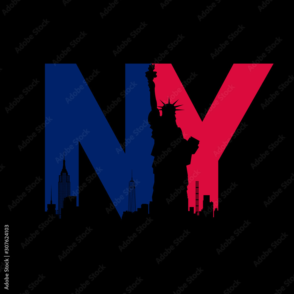 NY, New York logo. Vector logotype icon. Stock Vector | Adobe Stock