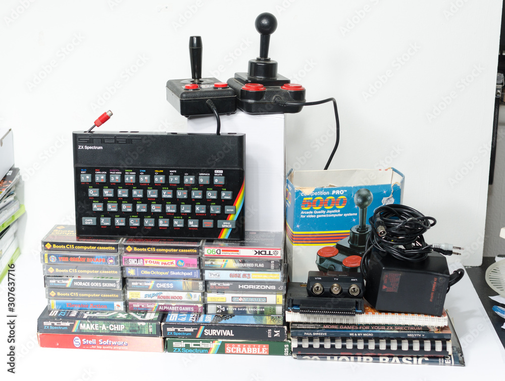 london, eng;and, 05/05/2019 A retro vintage nostalgic sinclair zx ...