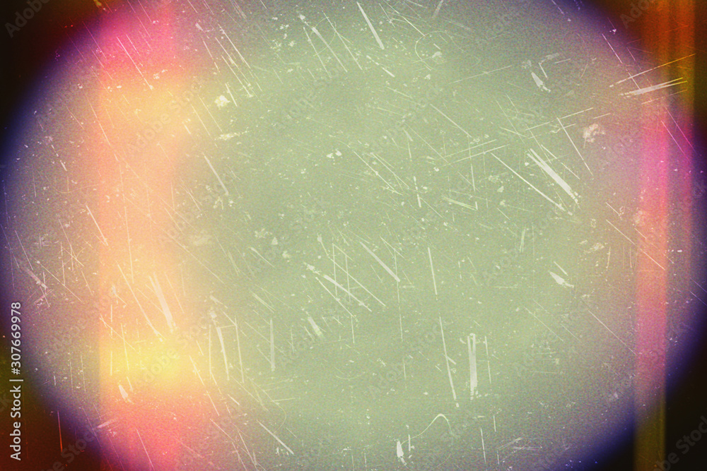 Closeup of colorful old film / movie light leaks texture background ...