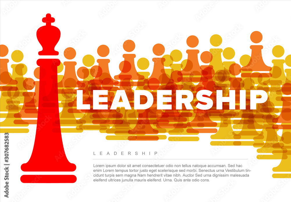Leadership Concept Infographic with Chess Illustrations Stock Template ...