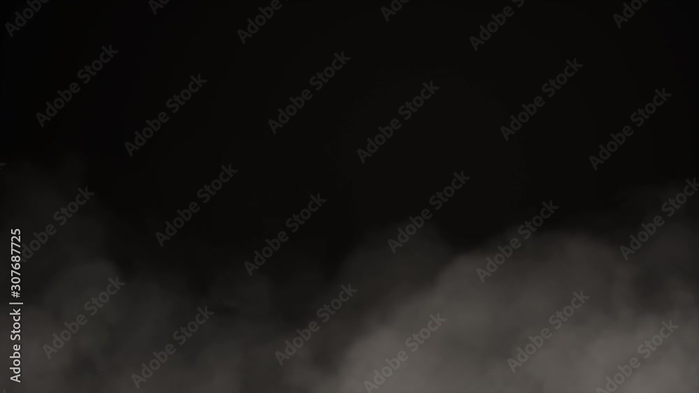 white steam / smoke / ink texture animation vfx effects on black ...