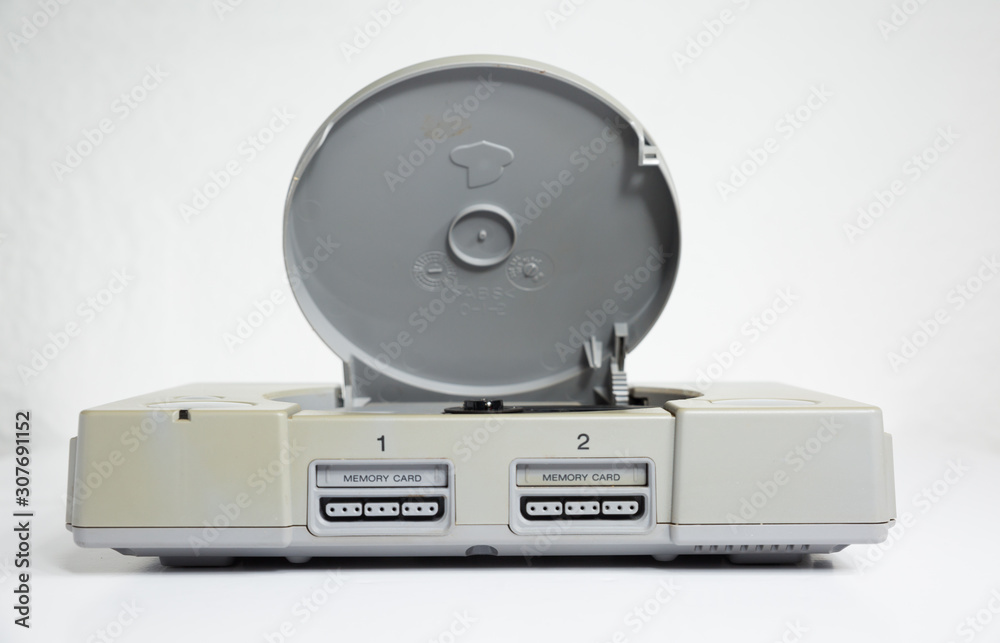 london, england, 07/05/2018 An original sony playstation console from ...