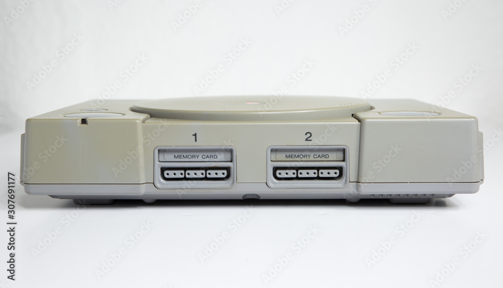 london, england, 07/05/2018 An original sony playstation console from ...