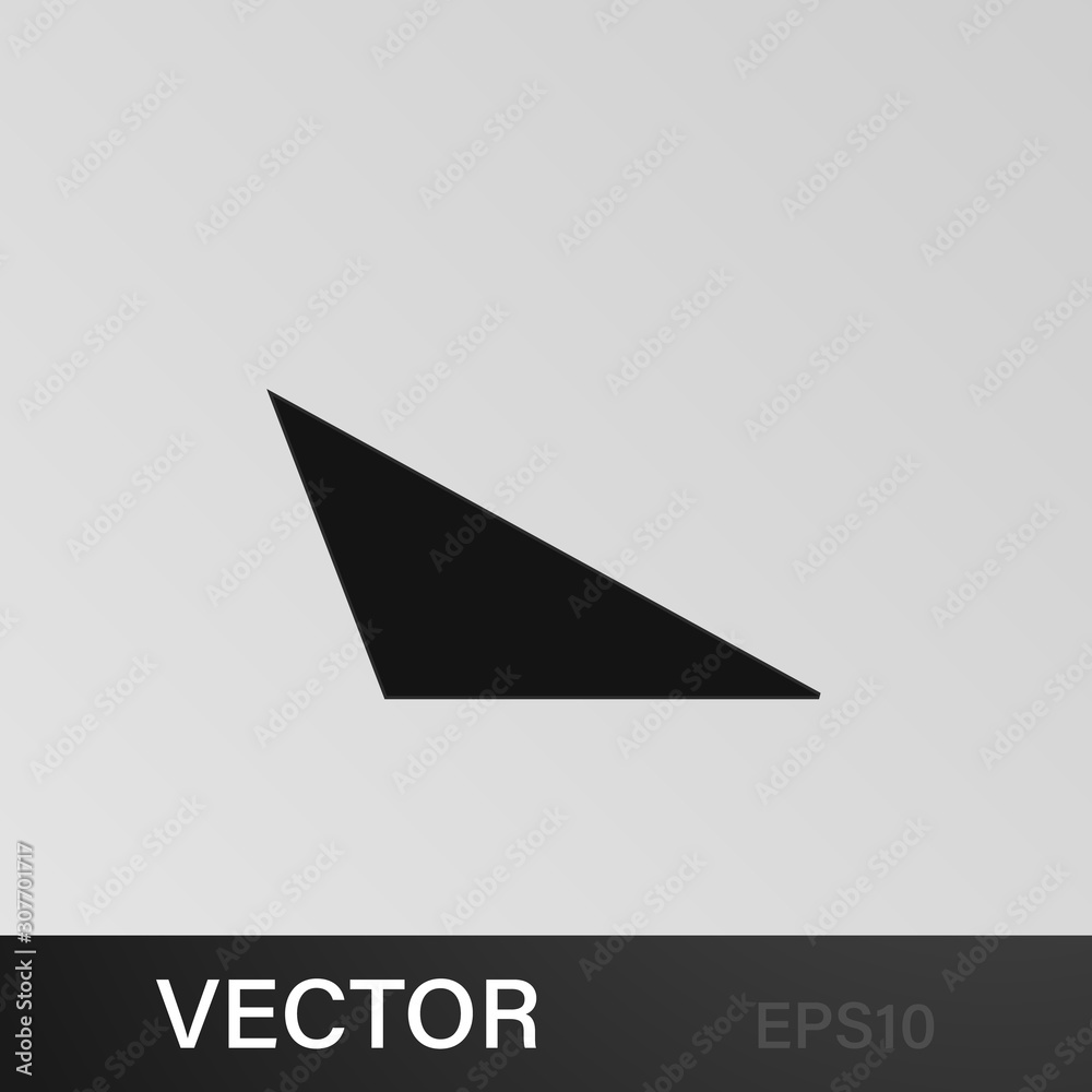 obtuse triangle icon. Elements of Geometric figure icon for concept and ...
