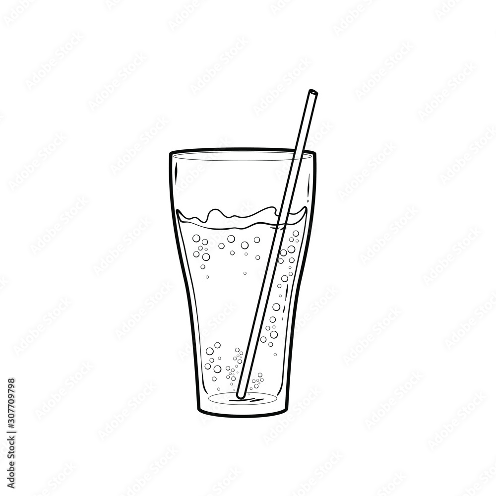 Glass Of Juice Drawing