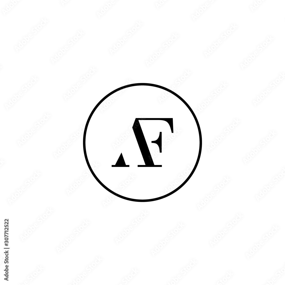 Letter AF initial monogram logo design, wedding, fashion, make up logo ...