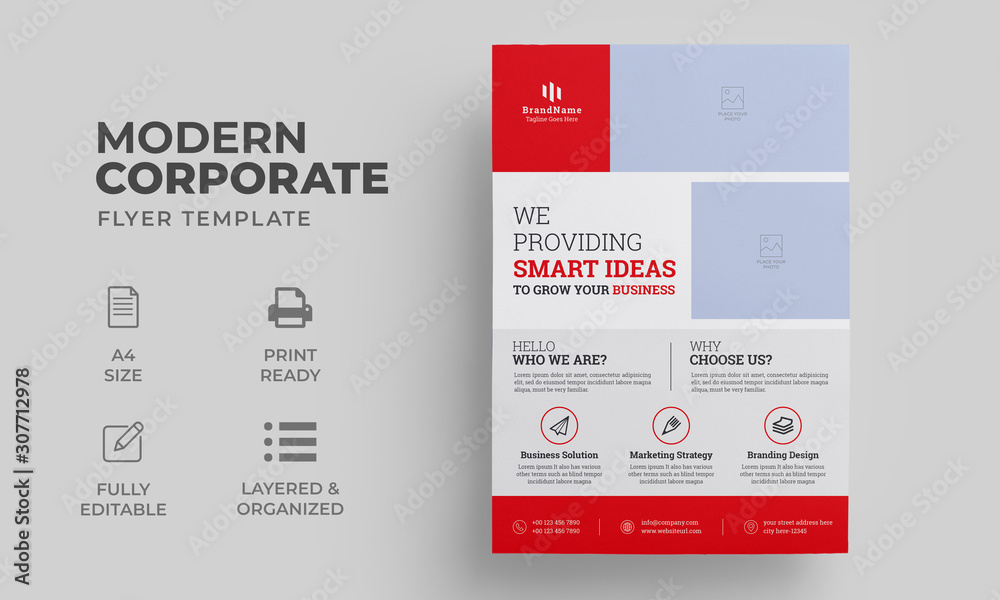Flyer Template | Modern Clean Flyer Design | Creative Poster, Brochure ...