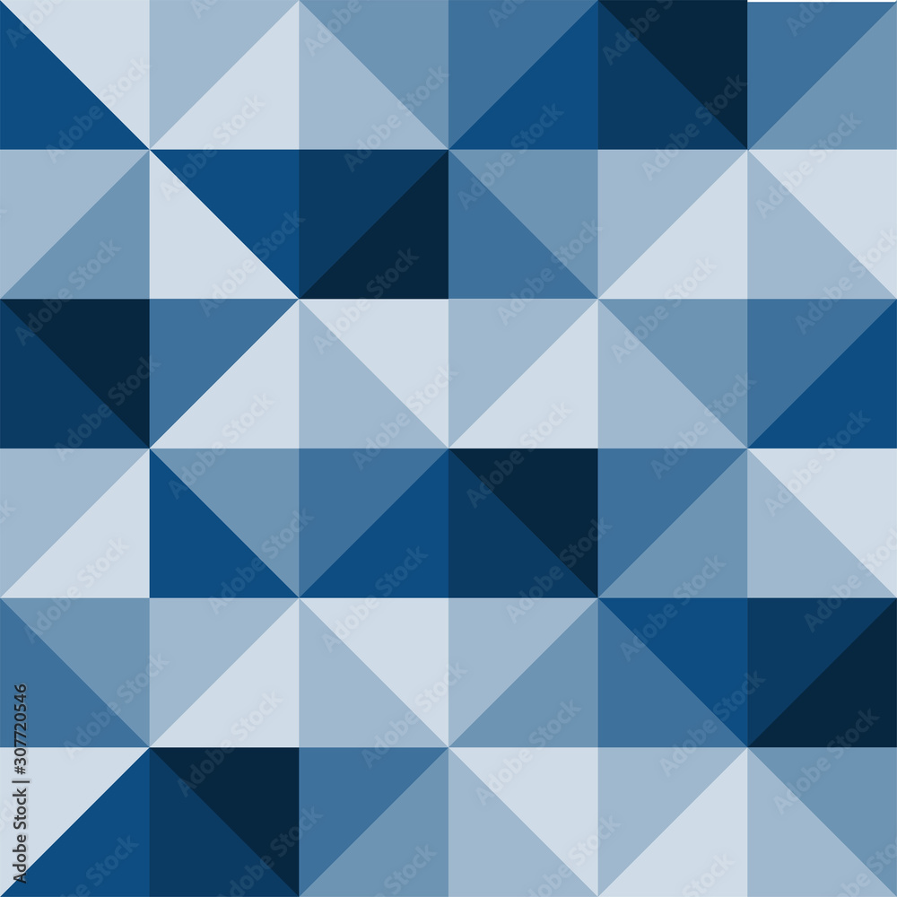 Blue Triangle Pattern Wallpaper