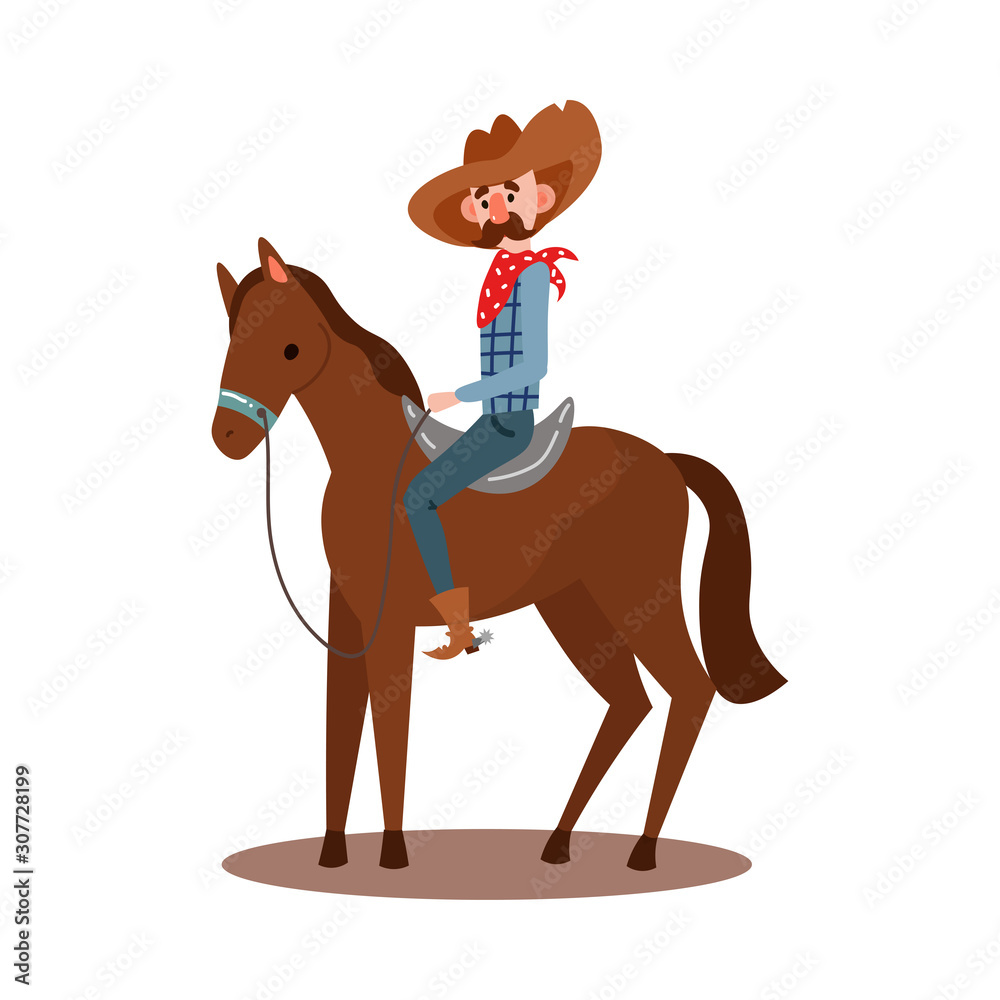 Clipart Of A Man Riding A Horse