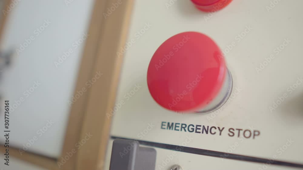 fast dolly shot of function generator in electric lab and stop at red ...