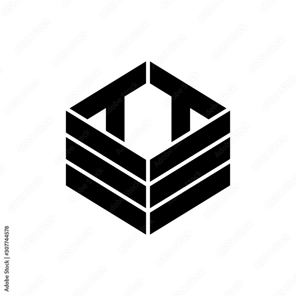 3D Box with TT letter logo design vector Stock Vector | Adobe Stock