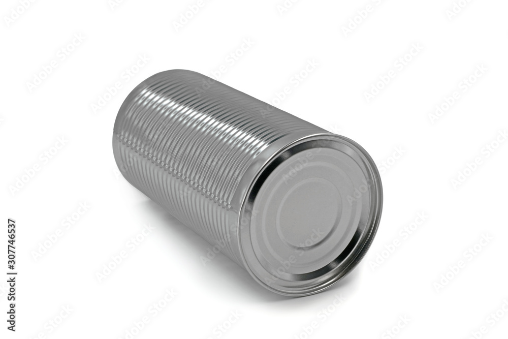 Large Tin Can Side view, lying positon isolated on White Background ... Large Tin Can Side view, lying positon isolated on White Background ...