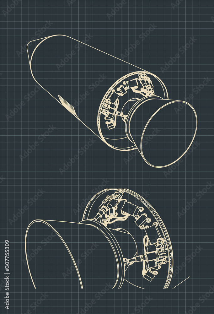 Spaceship drawings Stock Vector | Adobe Stock