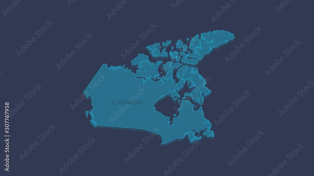 Canada animated map with alpha channel. Stock Video | Adobe Stock