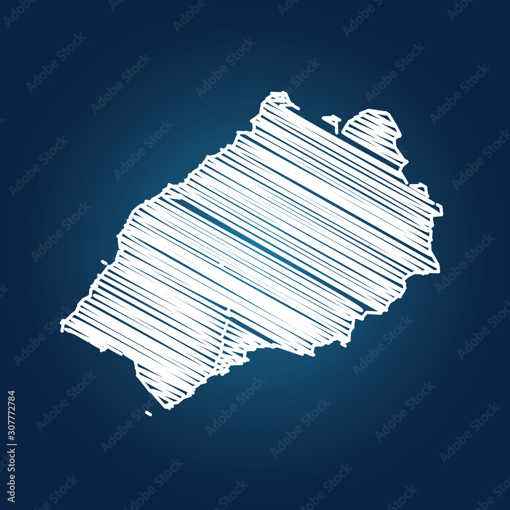 Map of St Helena, Drawing map on blackboard of St Helena. drawn on ...