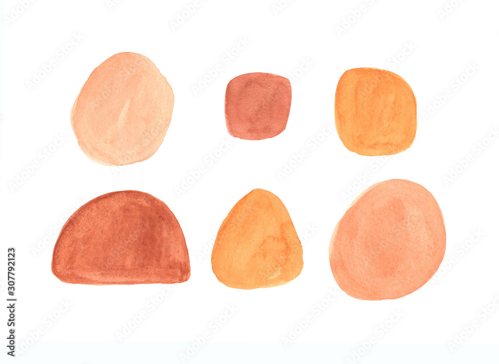 Watercolor warm beige, caramel, camel sands color palette. Modern ...