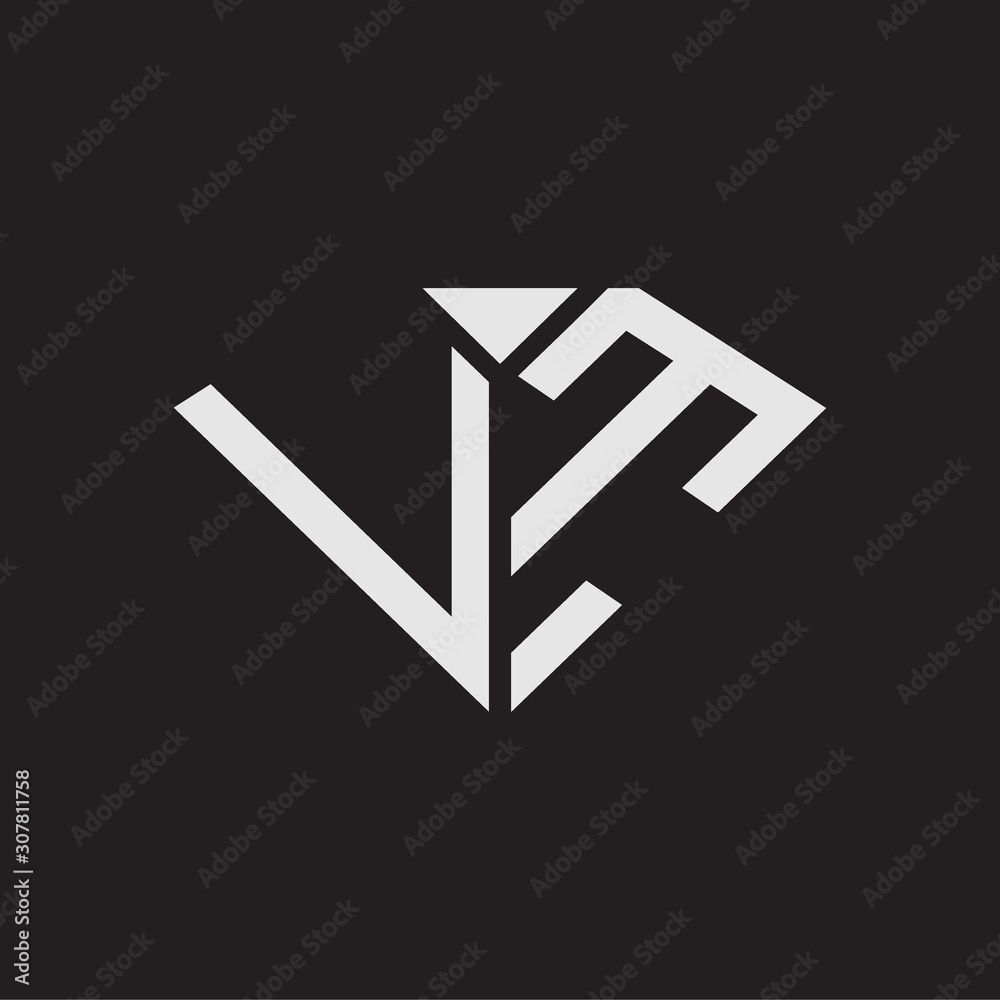 VT Logo monogram with diamonds shape ribbon designs template isolated ...