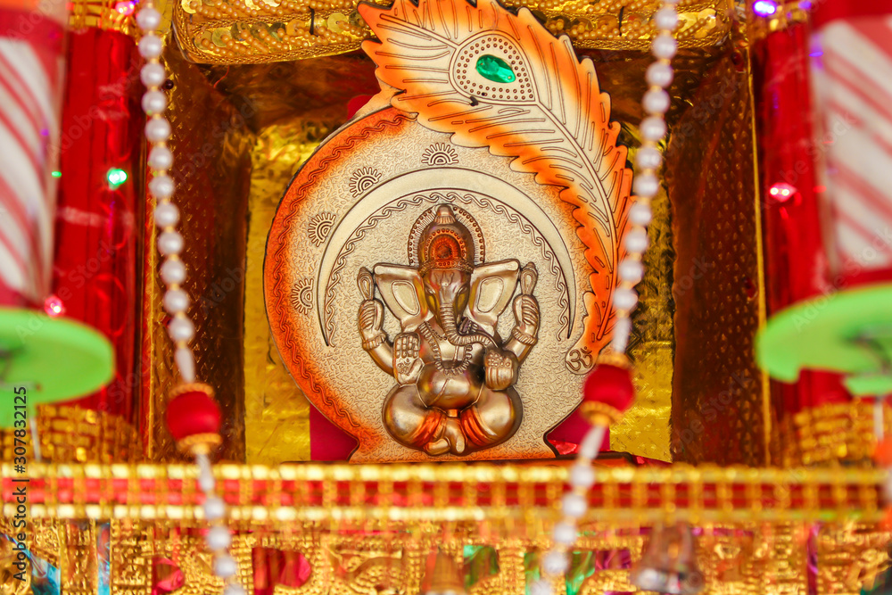 Indian wedding ceremony : lord Ganesha sculpture Stock Photo | Adobe Stock