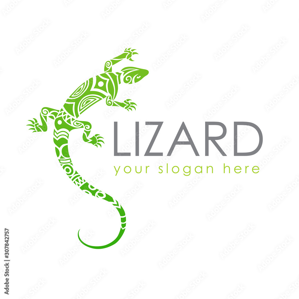 Lizard logo graphic design concept. Editable lizard element, can be ...