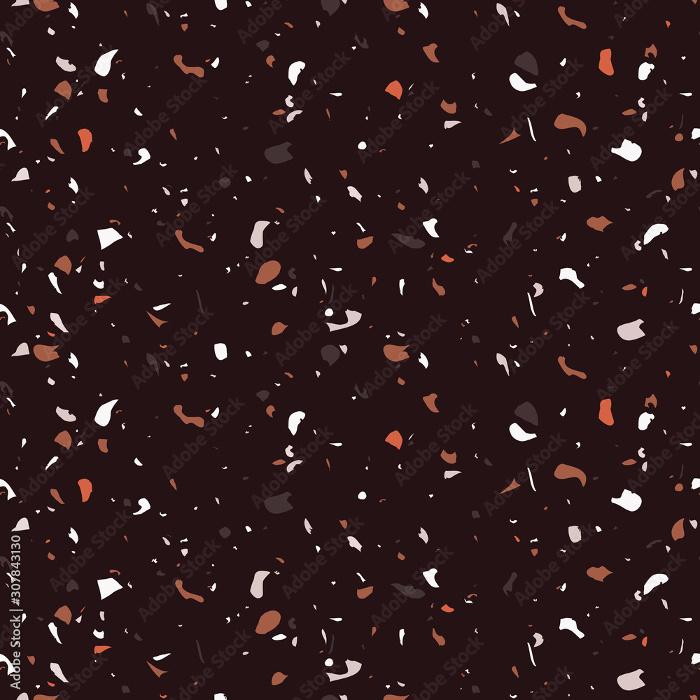 Terrazzo repeating seamless pattern. Texture composed of natural stone ...