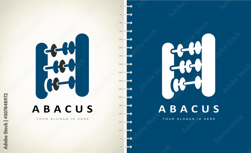 Abacus logo vector. Design illustration. Stock Vector | Adobe Stock