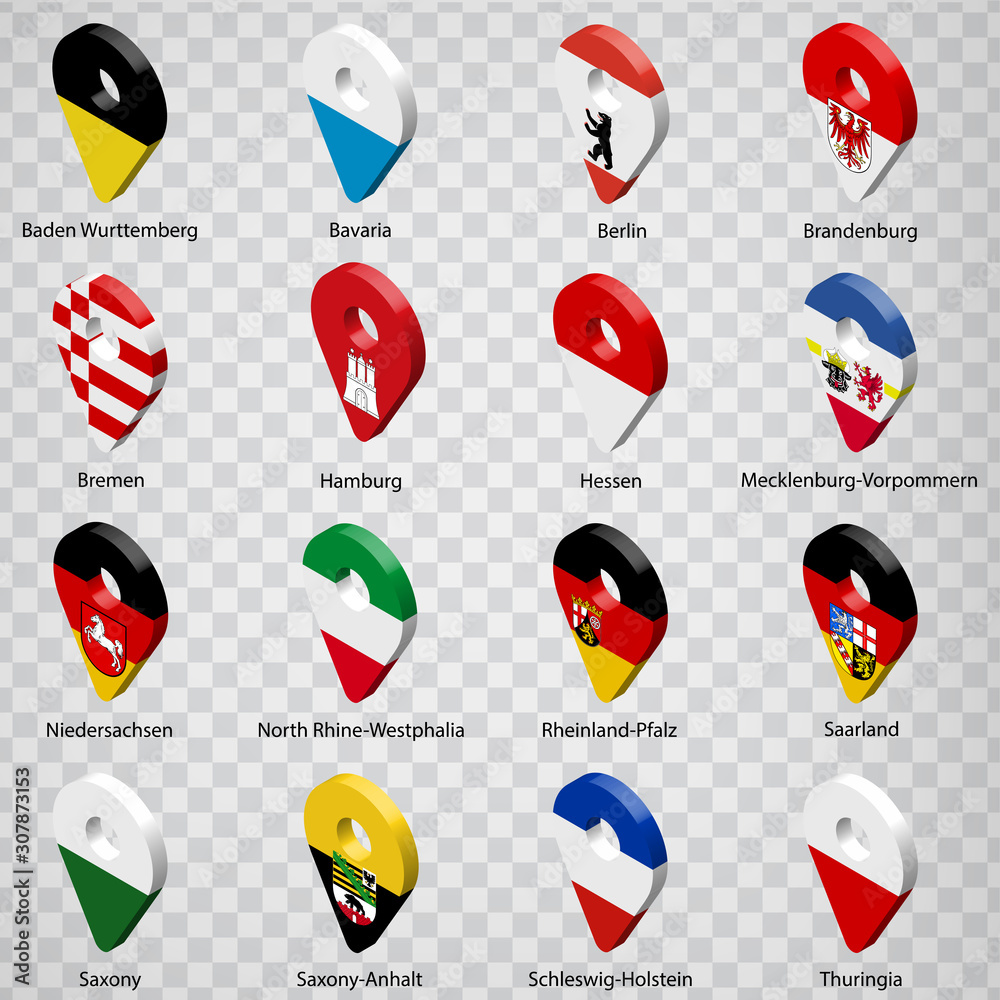 Sixteen Flags Of The Lands Of Germany Alphabetical Order With Name sixteen-flags-of-the-lands-of-germany-alphabetical-order-with-name