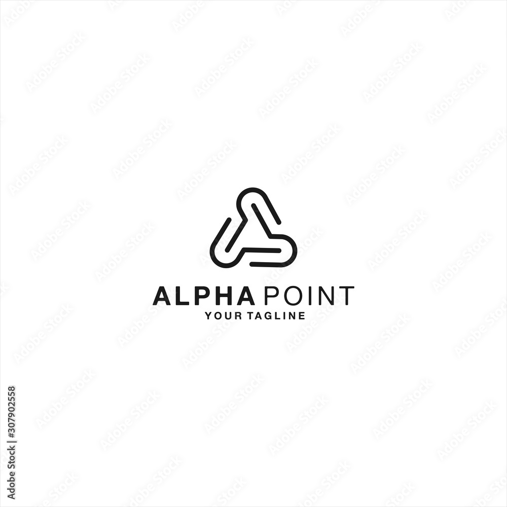 Initial Letter P with triangle concept logo Stock Vector | Adobe Stock