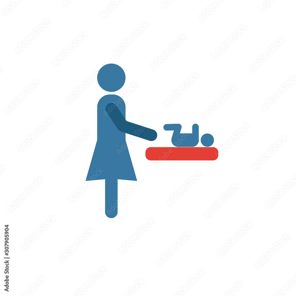 Mother And Baby Room icon. Simple element from shopping center sign ...