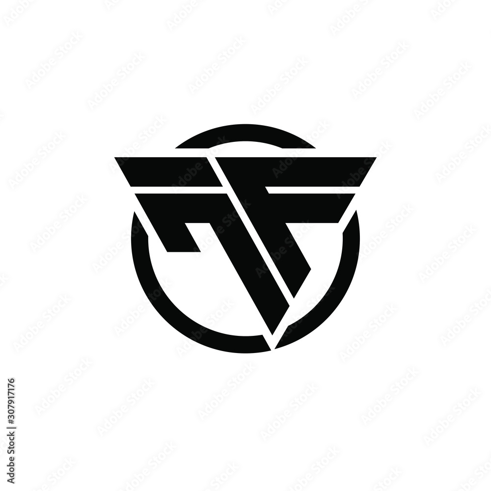7F F7 Triangle Logo Circle Monogram Design Vector Super Hero Concept ...