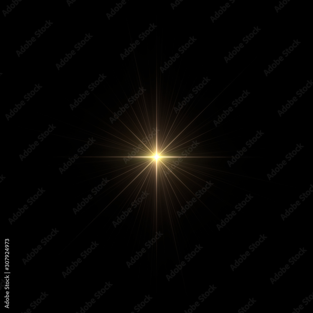 VFX Glow lighting effect star burst, flash energy ray. Creative design ...