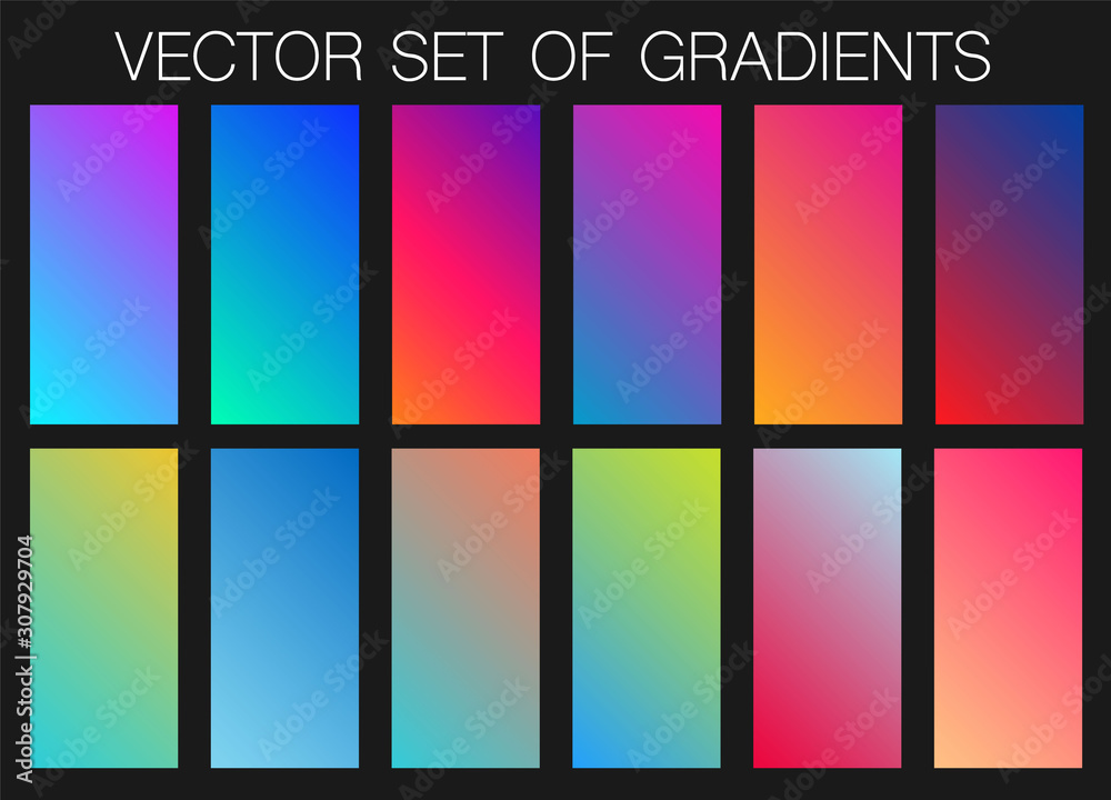 Vibrant and smooth gradient soft colors for devices, pc's and modern ...
