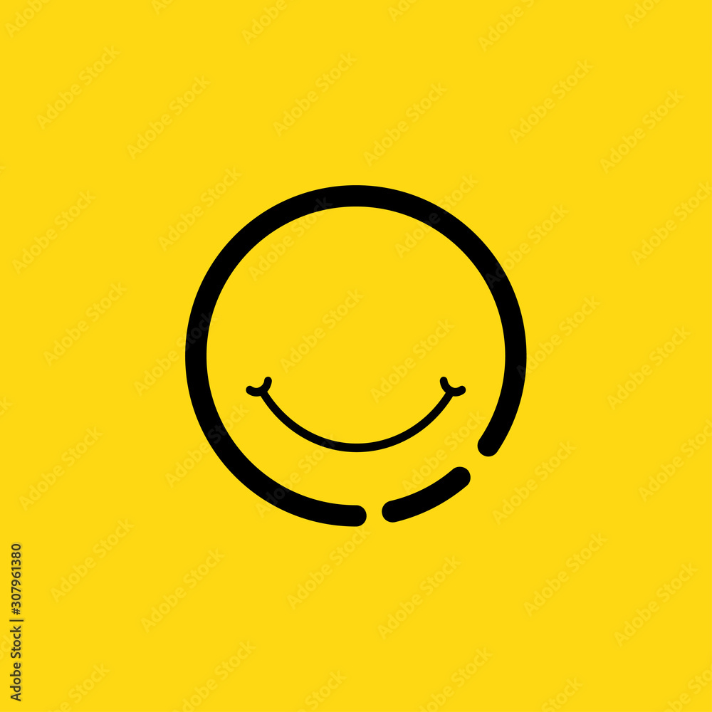 Smile Logo Vector Template Design Illustration Stock Vector | Adobe Stock
