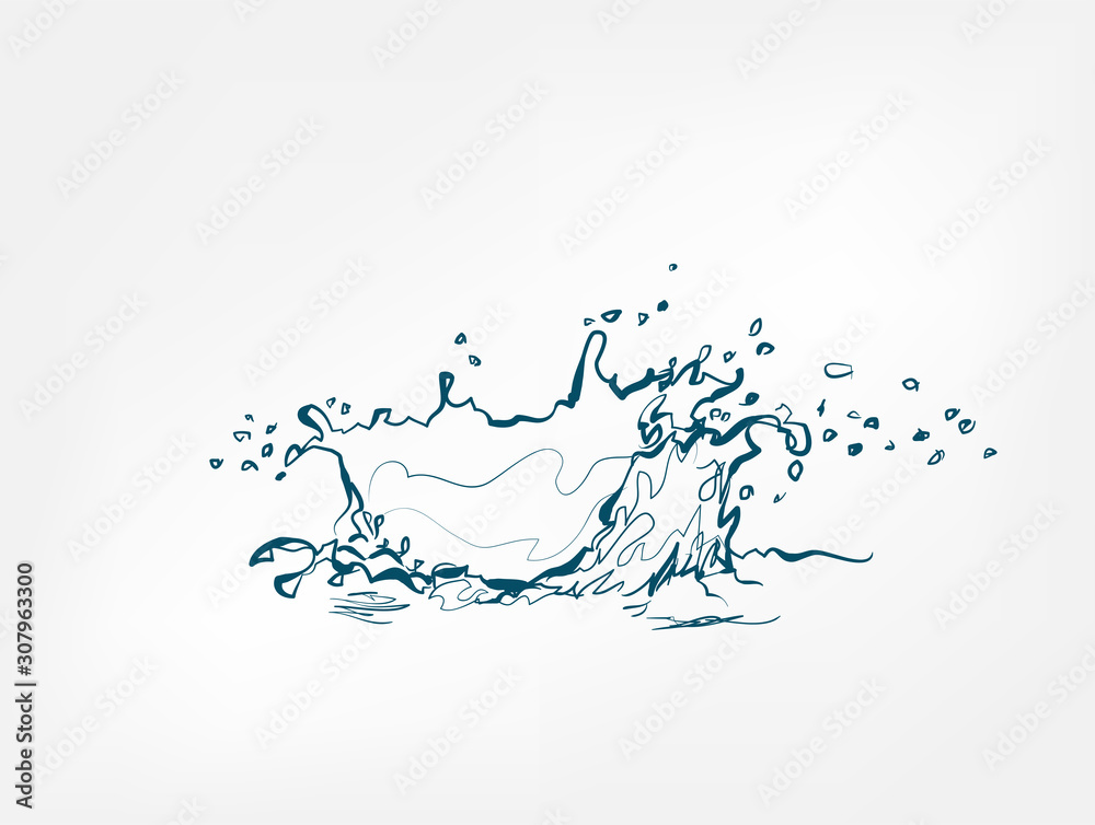 How To Draw A Water Drop Splash