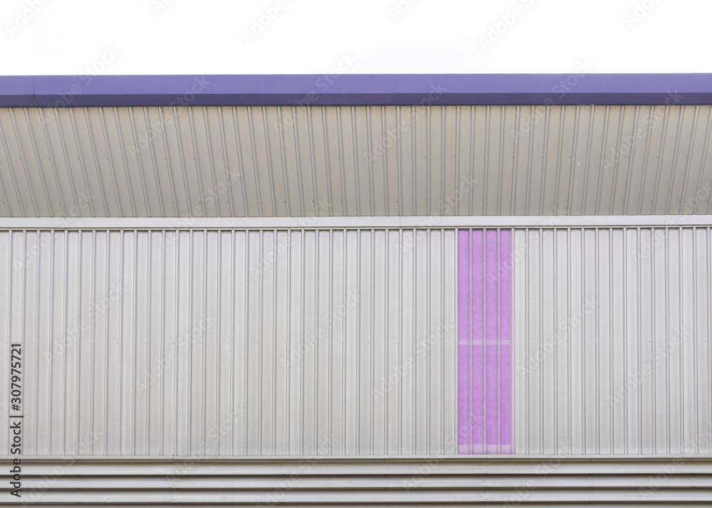 Metal sheet building wall siding with purple transparent roof sheet ...