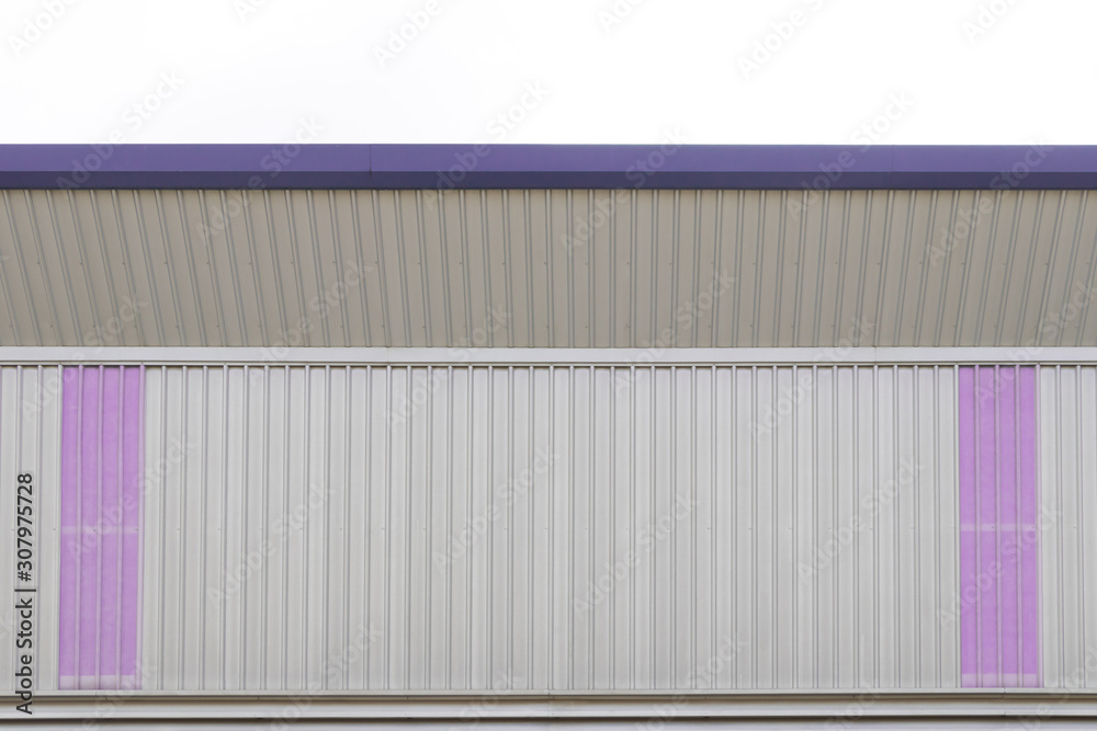 Metal sheet building wall siding with purple transparent roof sheet ...