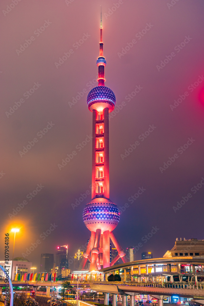 Shanghai Pearl Tower Night