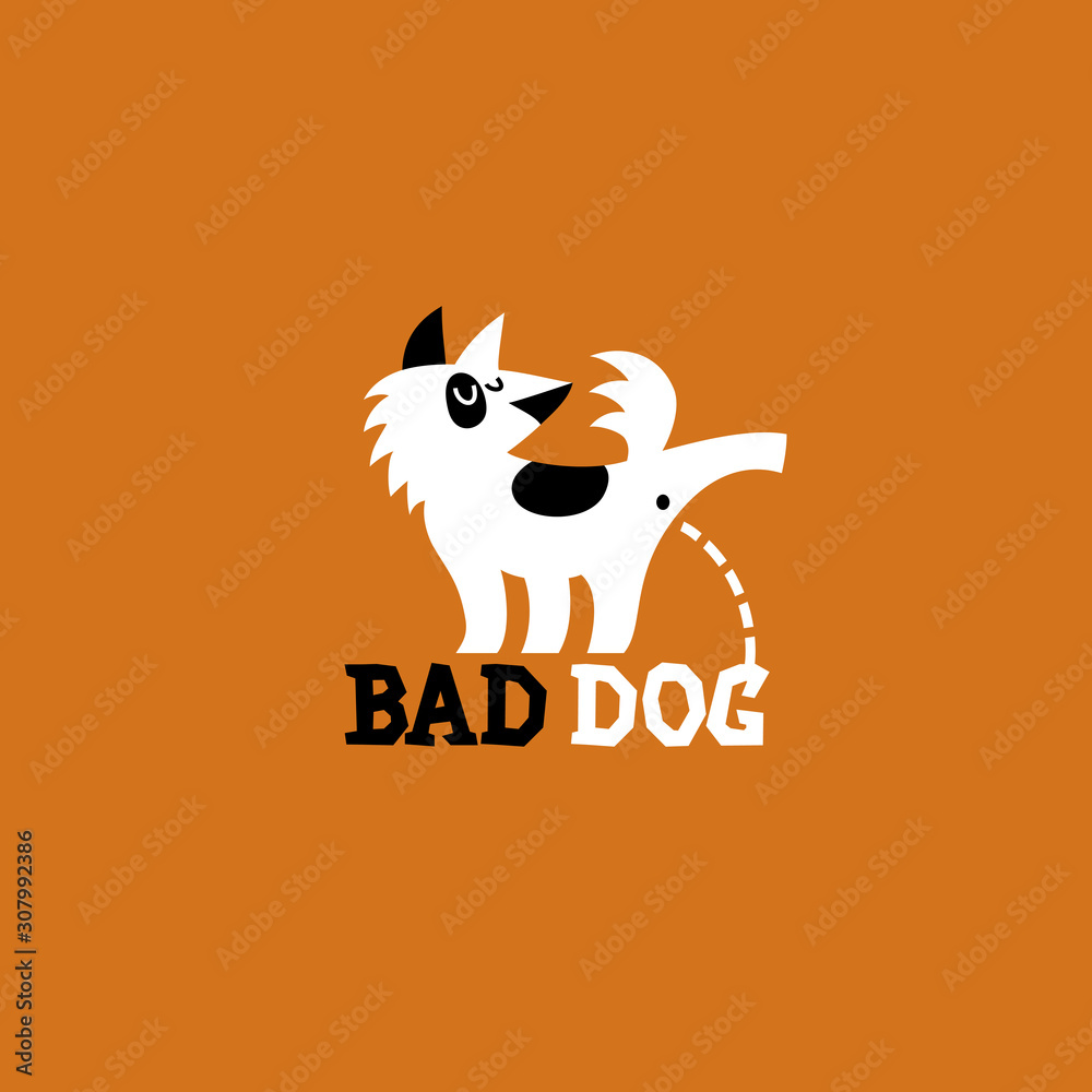 Bad dog logo Stock Vector | Adobe Stock