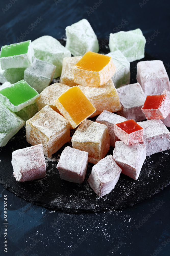 dolci tipici Turchi rahat Stock Photo | Adobe Stock