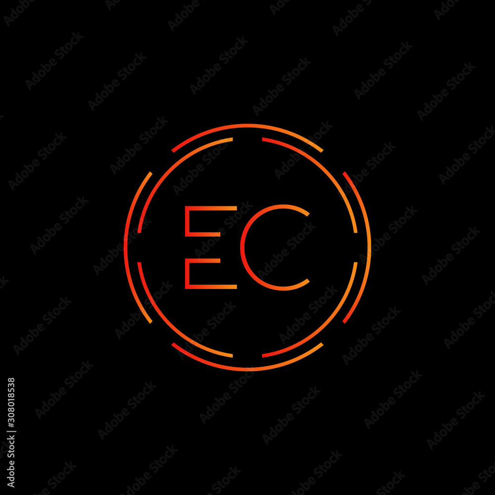 Initial Ec Letter Linked Logo Creative Letter Ec Modern Business Logo